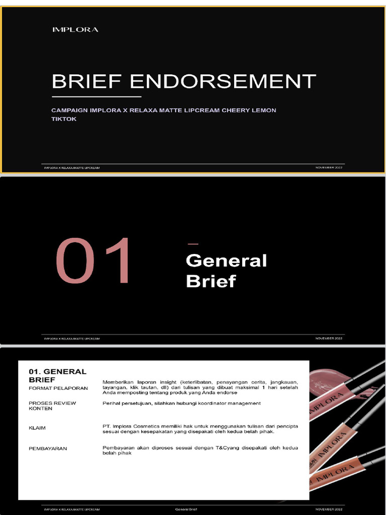 Contoh Brife Produk KOL | PDF