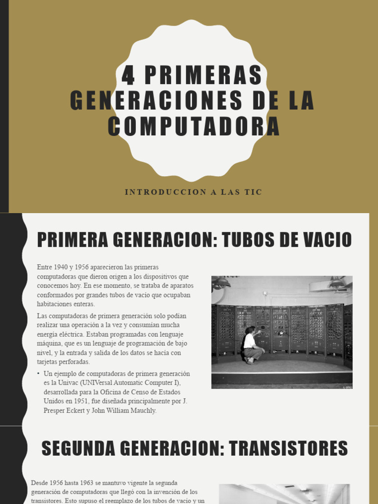 4 Primeras Generaciones de La Computadora | PDF | Hardware de la ...