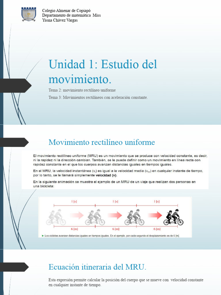 Tipos de Movimientos 2ºM | PDF | Velocidad | Aceleración
