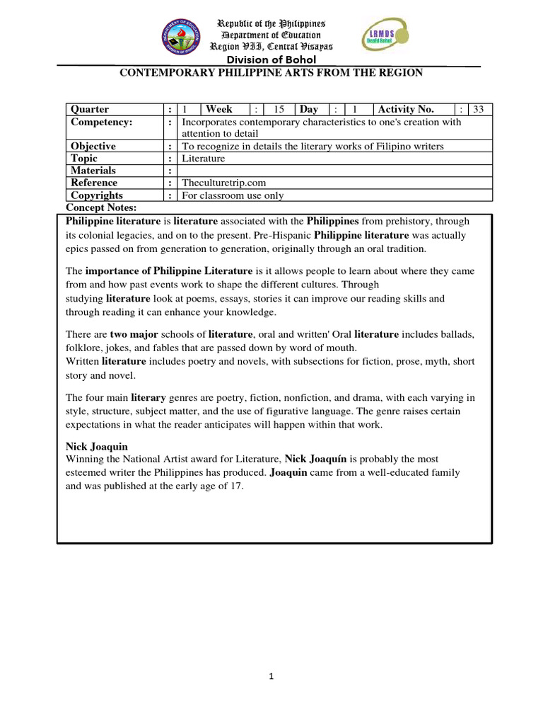 SHS-HUMMS-CPAR-WK-15 Day 1-2 | PDF | Dances | Performing Arts