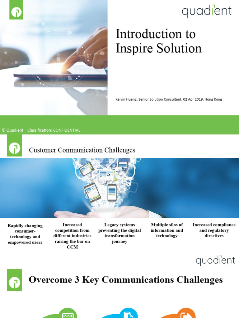 03 - Introduction To Inspire Solution | PDF | Customer Experience ...