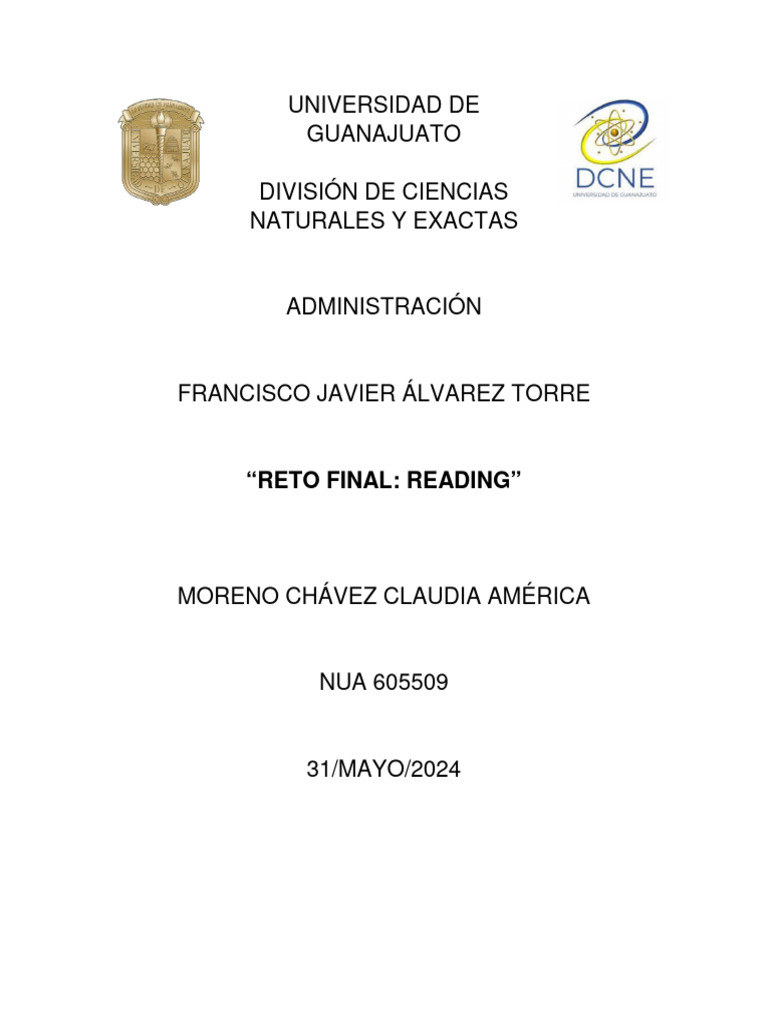 RETO FINAL READING | PDF