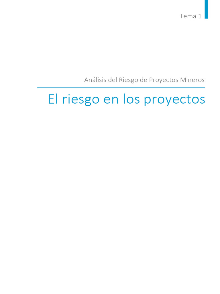 Lectura02 El Riesgo en Los Proyectos | PDF | Gestión de proyectos | Riesgo