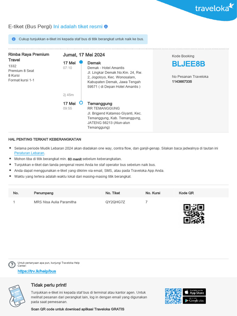 BUS AWAY E-Ticket | PDF