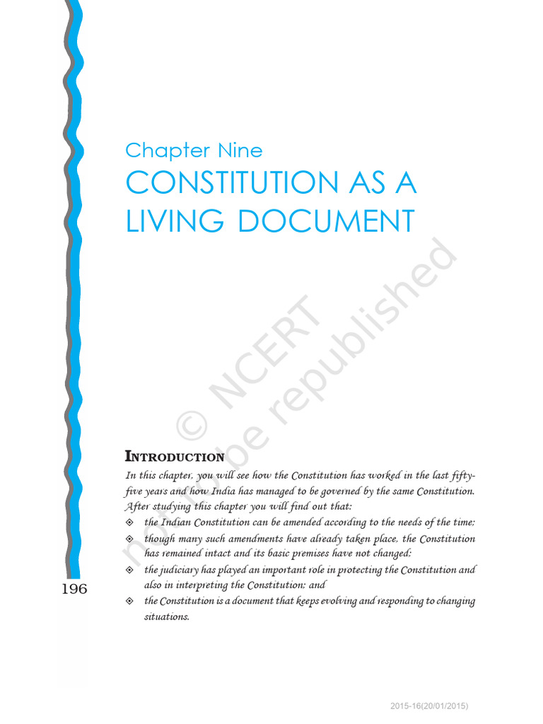 Constitution As A Living Document | PDF | Constitutional Amendment ...
