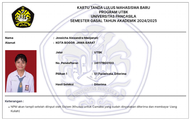 24117RG0103 Kelulusan | PDF