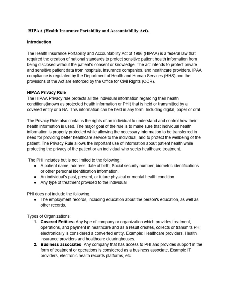 Understanding HIPAA Compliance Essentials | PDF | Health Insurance ...