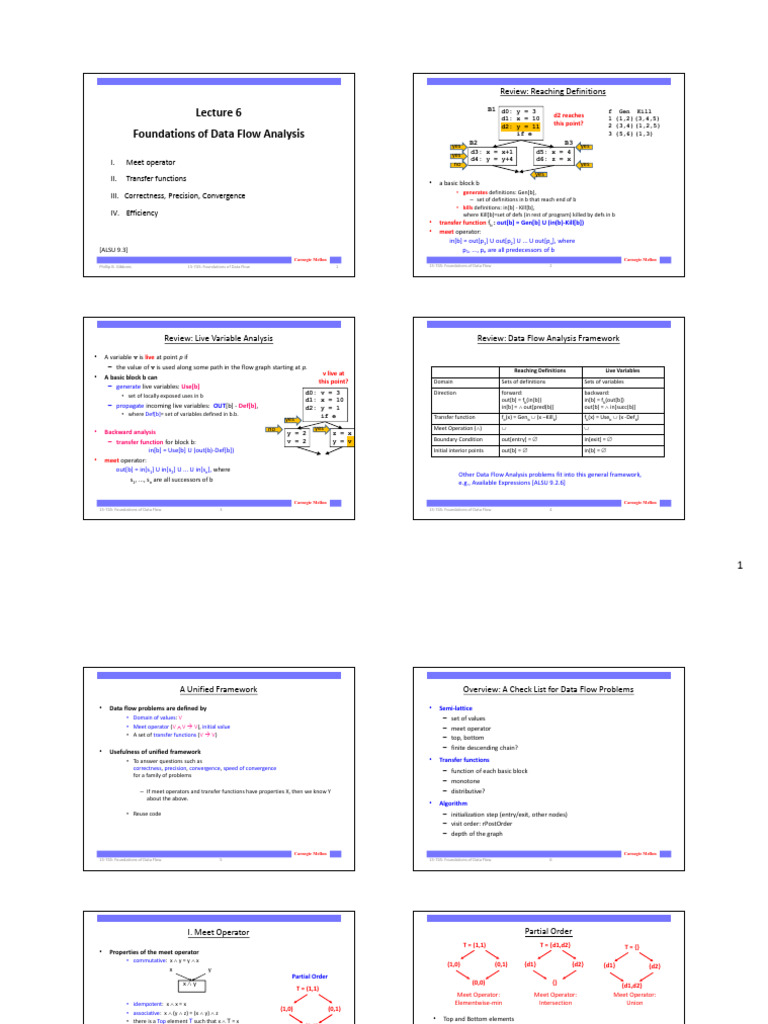 L6 Foundations of Dataflow | PDF | Mathematical Logic | Mathematical Analysis