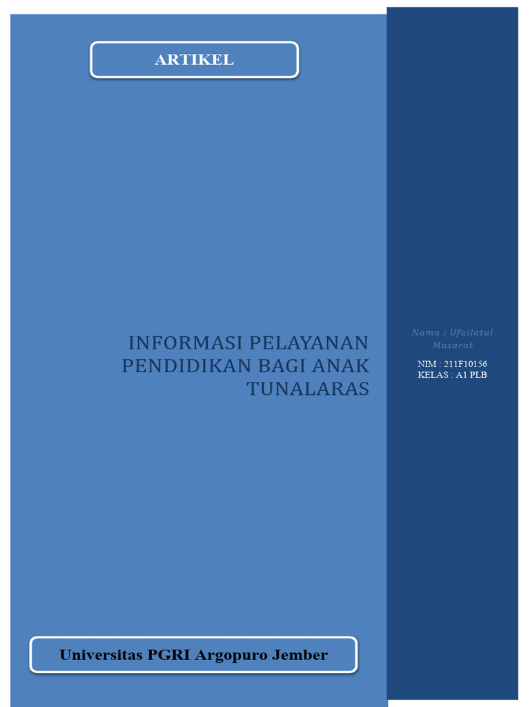 Ufailatul Musarat - A1PLB - Artikel 1 | PDF