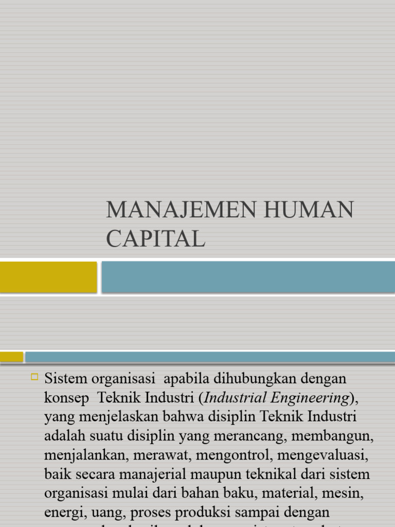 Modal Manusia (Intangible) Dan Modal Fisik (Intangible) | PDF