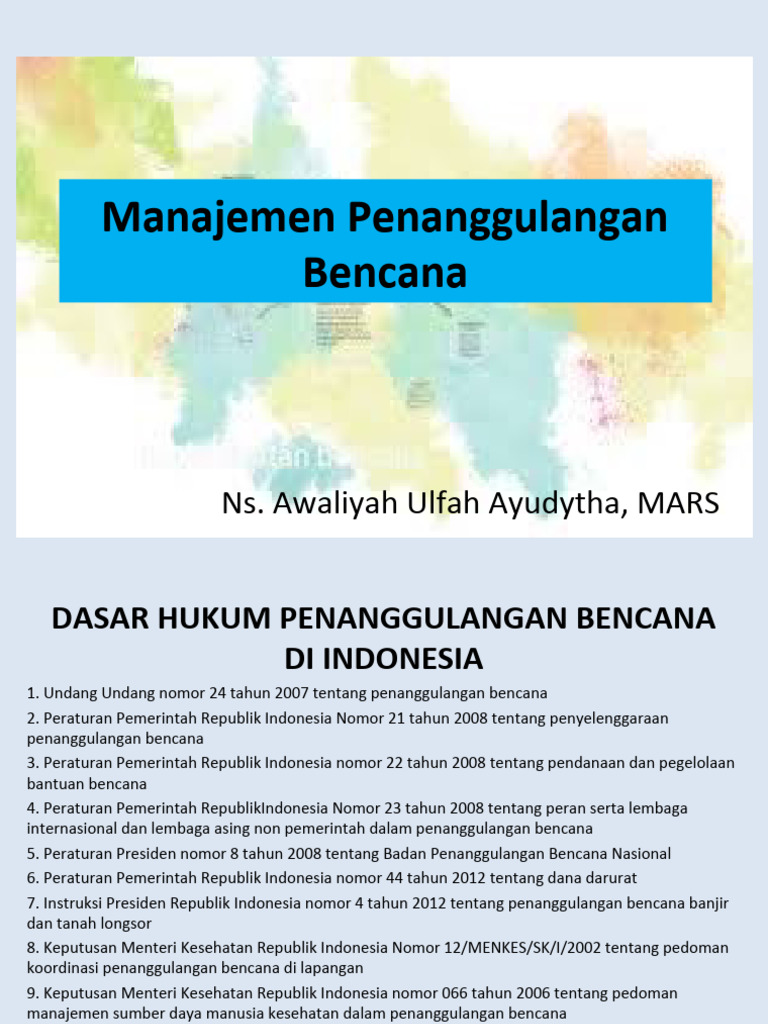 Manajemen Penanggulangan Bencana | PDF