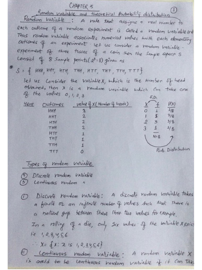 Random Variable And Mathematical Expectation Pdf