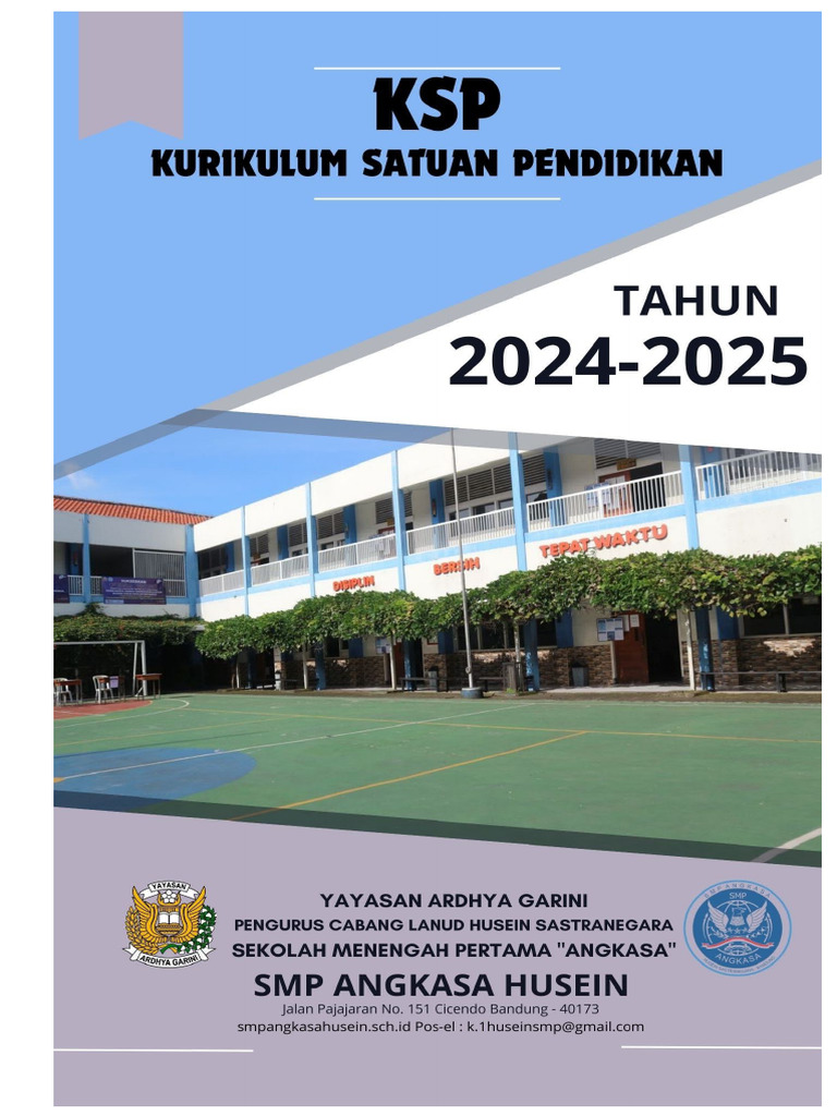 Kurikulum Satuan Pendidikan (KSP) SMP Husein 2024-2025 | PDF