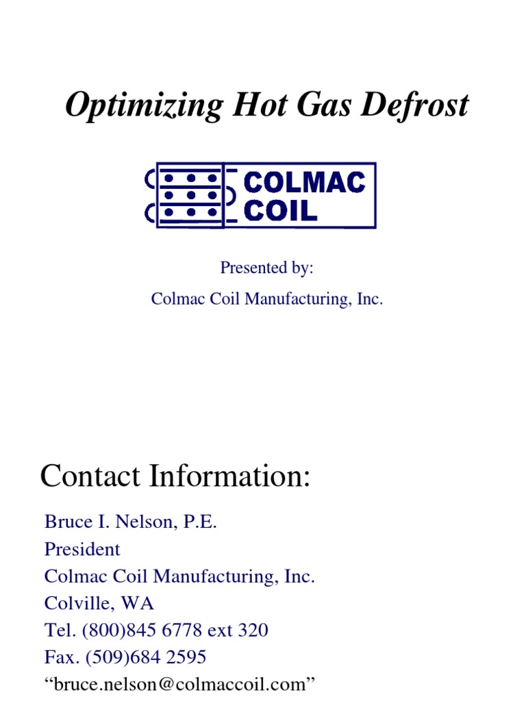 Optimizing Hot Gas Defrost 2 | PDF | Refrigerator | Frost