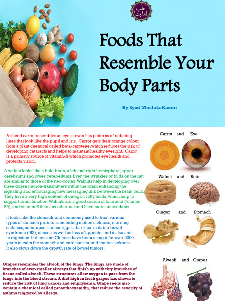 Foods That Mimic Body Parts and Benefits | PDF | Cancer | Bone