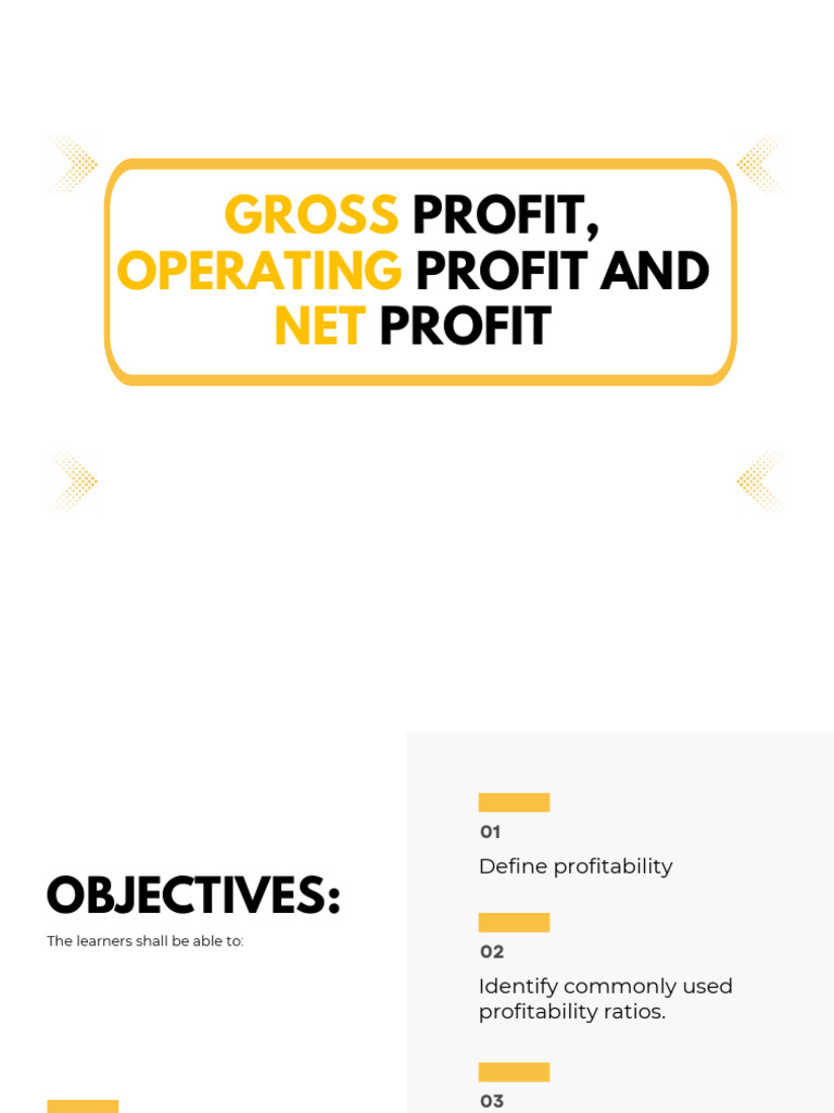 Gross Profit Net Profit Operating Profit | PDF | Gross Income | Net Income