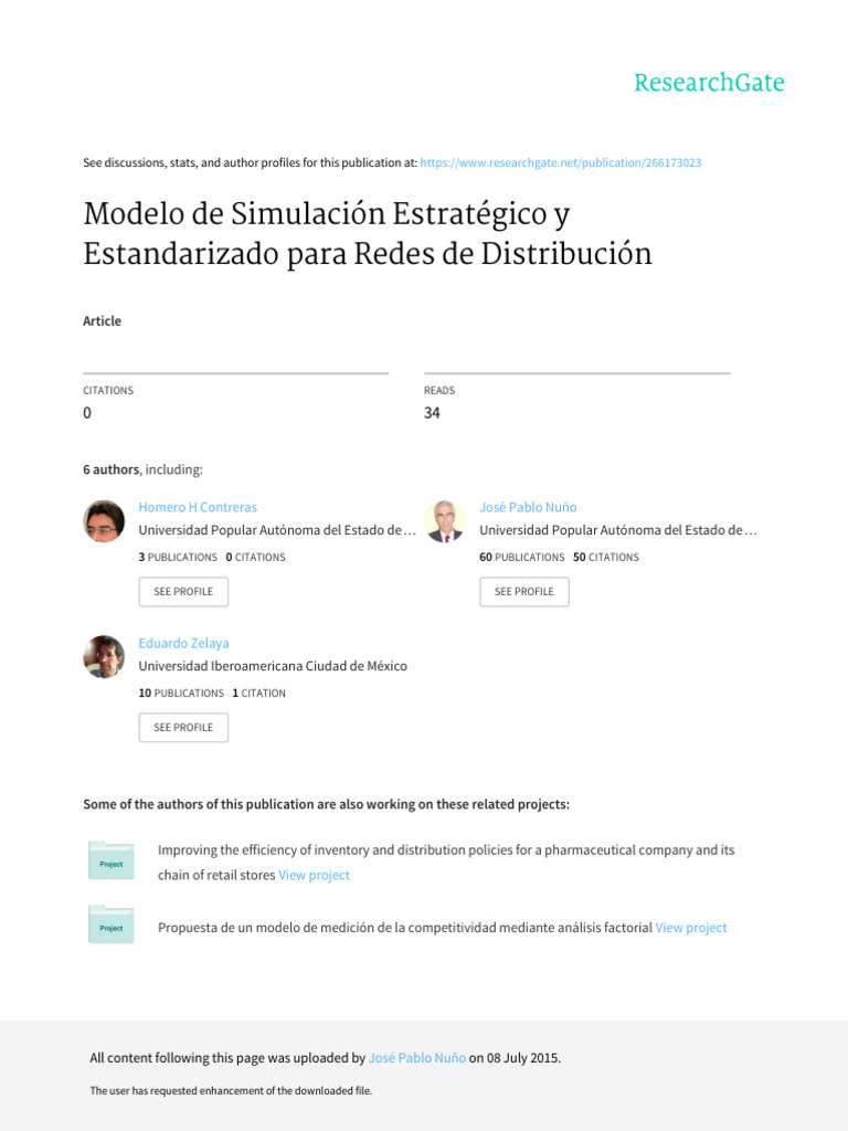 Modelo De Simulacion Estrategico Y Estandarizado P Pdf Lenguaje De