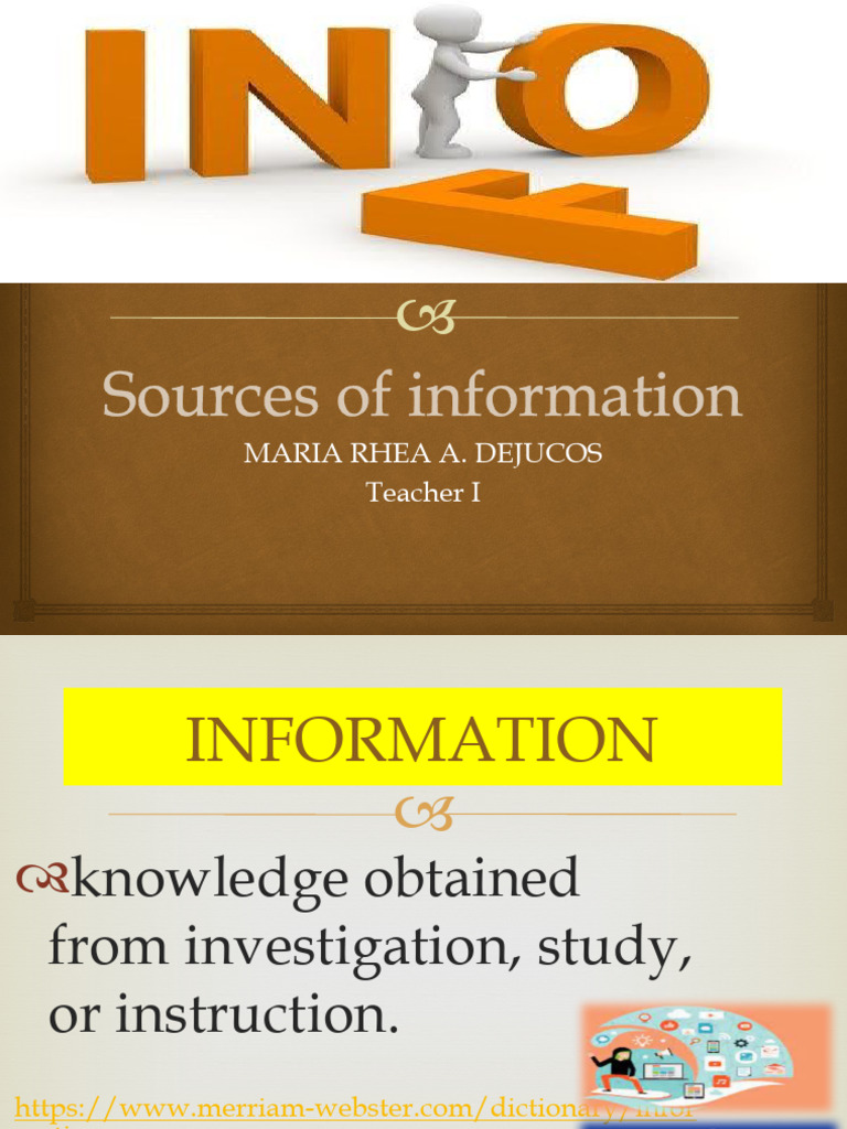 Sources of Information | PDF