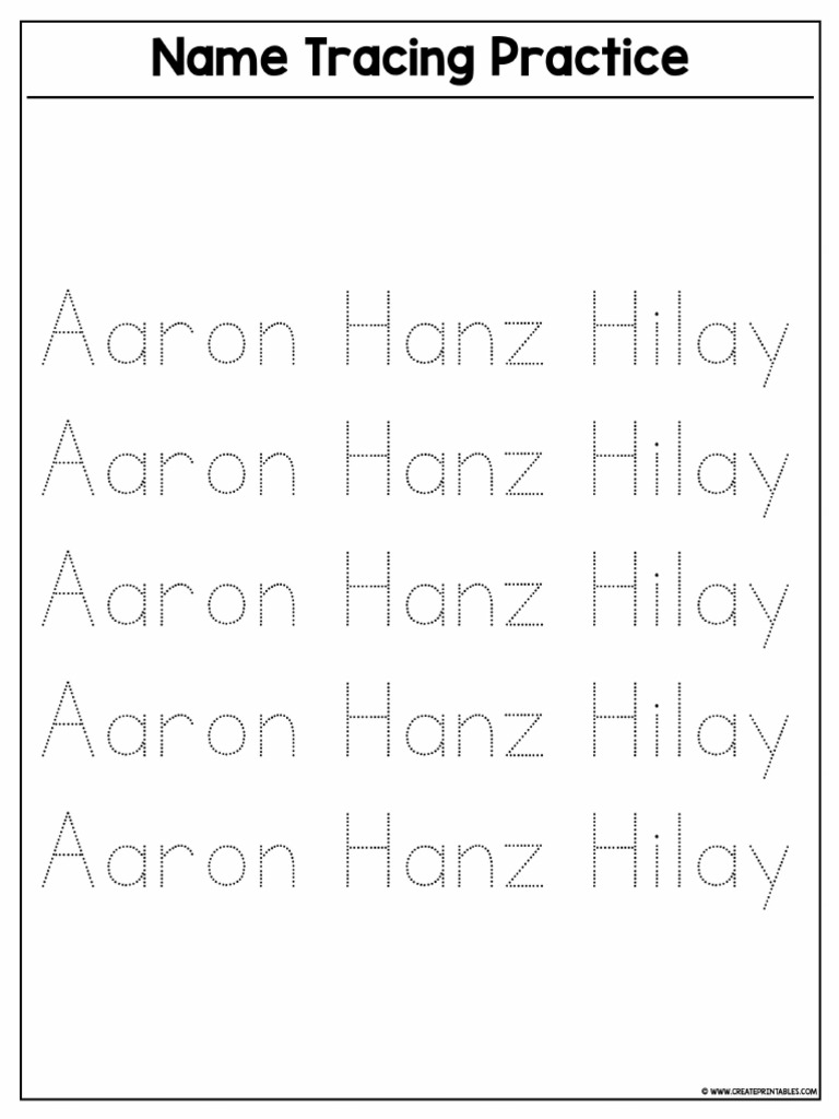 Name Tracing Practice 9056 DA34 F8E7 | PDF