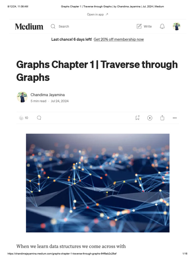 Graphs Chapter 1 - Traverse Through Graphs - by Chandima Jayamina - Jul ...