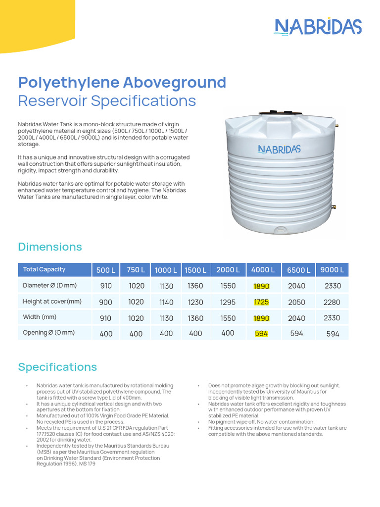 Polyethylene Aboveground Specs | PDF | Polyethylene | Materials