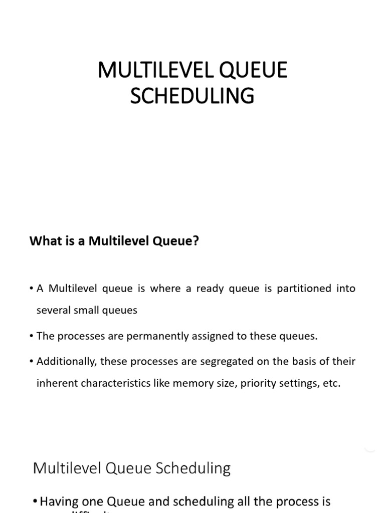Multilevel Queue Scheduling | PDF | Scheduling (Computing) | Algorithms Multilevel Queue Scheduling | PDF | Scheduling (Computing) | Algorithms