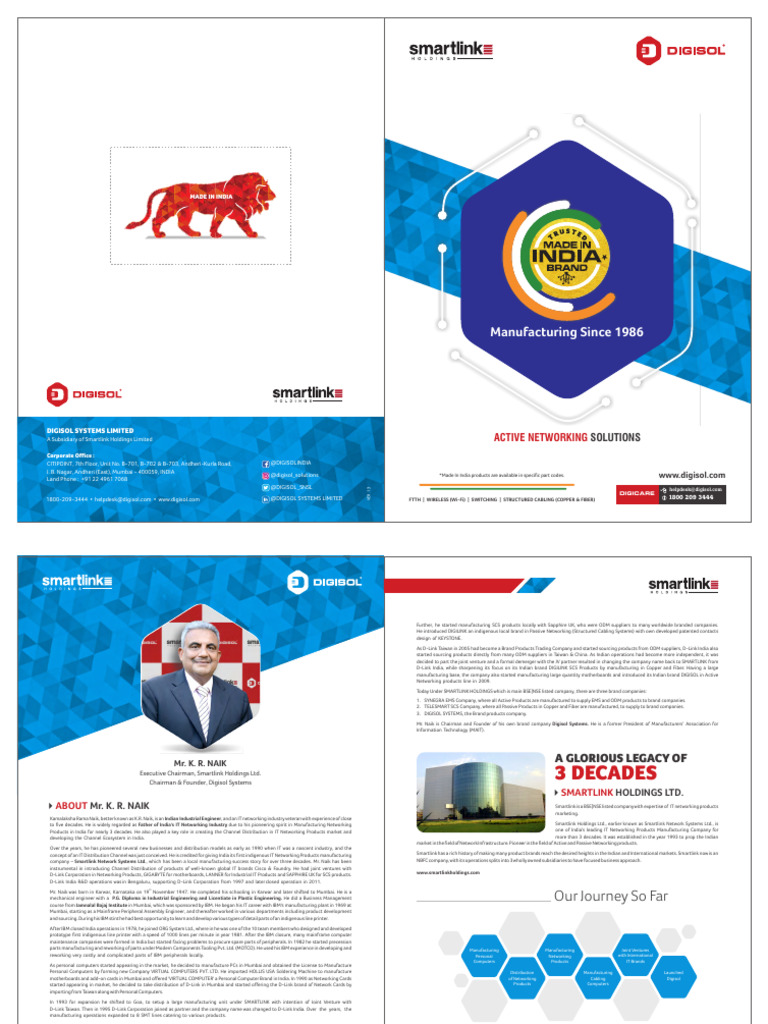 Digisol Active Networking Products 44 Pages Catalogue May 2023 | PDF ...