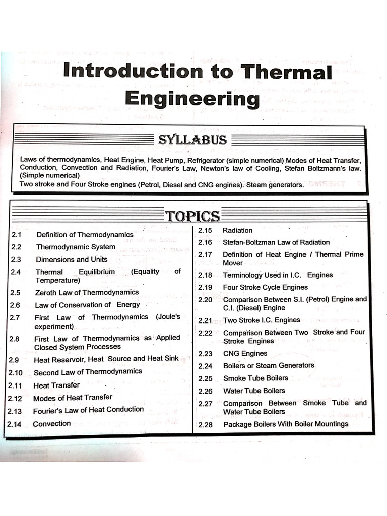 Unit 5 Thermal Engineering | PDF