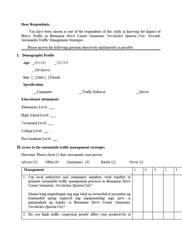 Group 2 Questionnaire | PDF