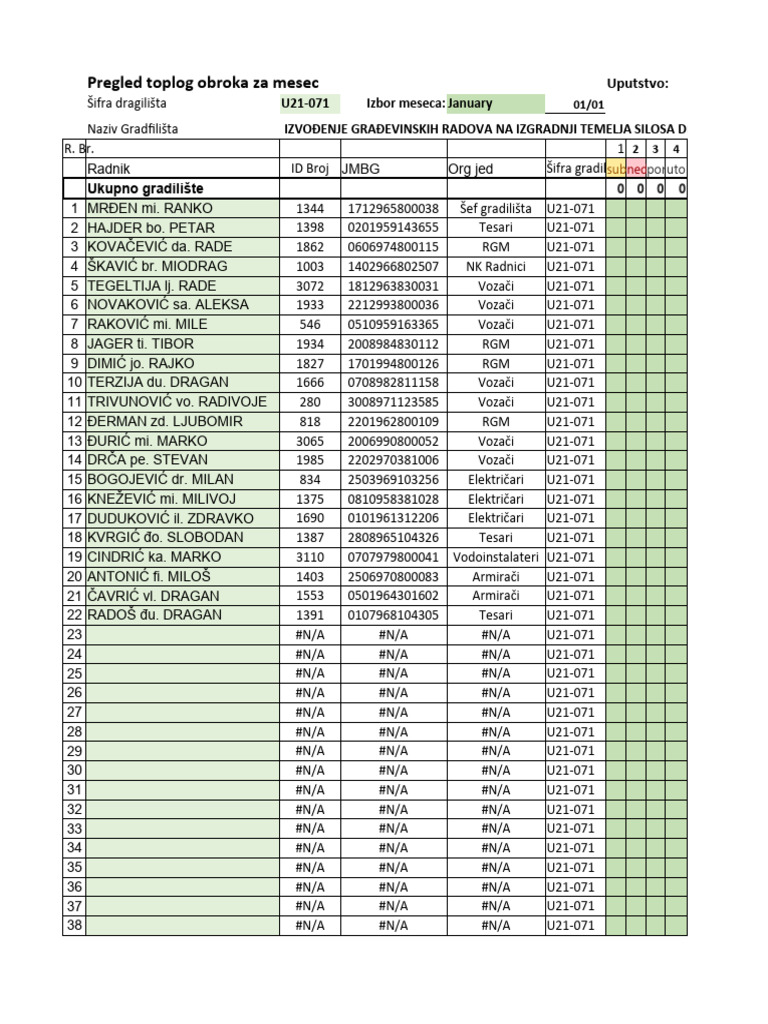 Karnet Za Topli Obrok 2022.JANUAR | PDF