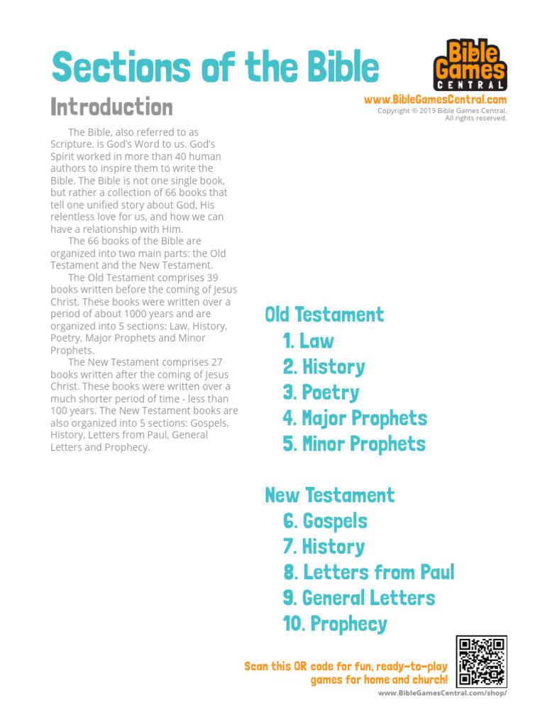 Sections of The Bible Overview | PDF | Acts Of The Apostles | Paul The ...