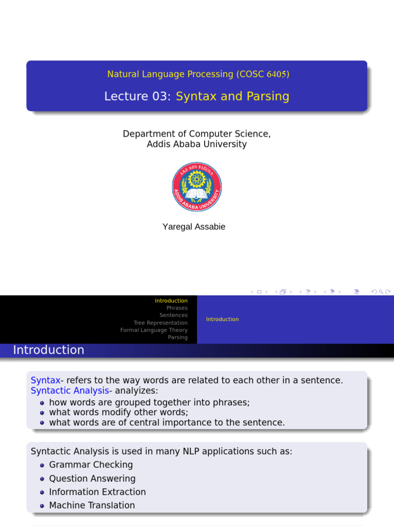 Lecture 03 | PDF | Parsing | Phrase Lecture 03 | PDF | Parsing | Phrase