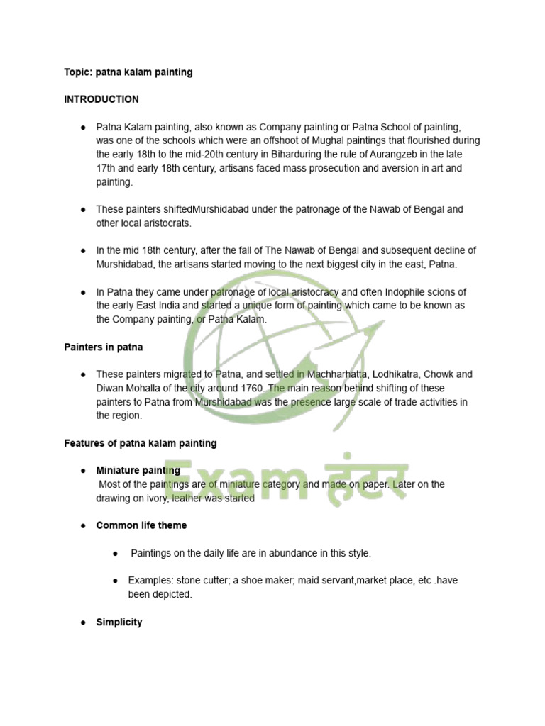 Patna Kalam Model Answer | PDF