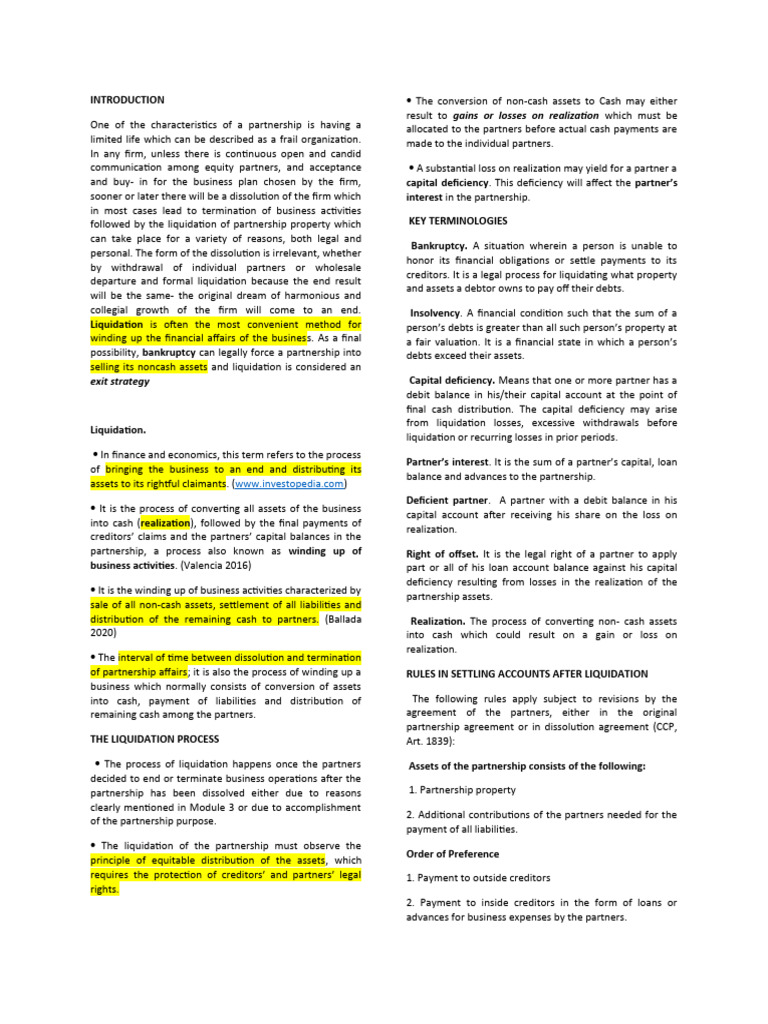 Reviewer Terms | PDF | Liquidation | Bankruptcy