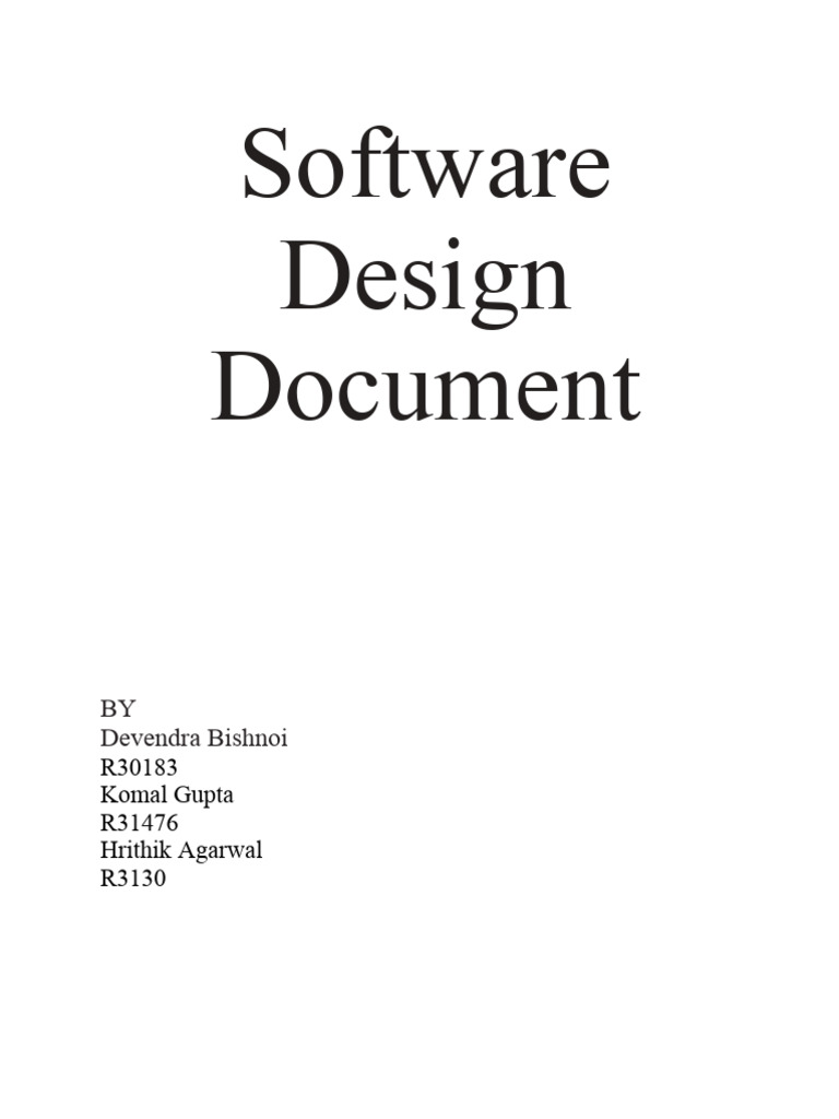 Design Document | PDF | User (Computing) | Login