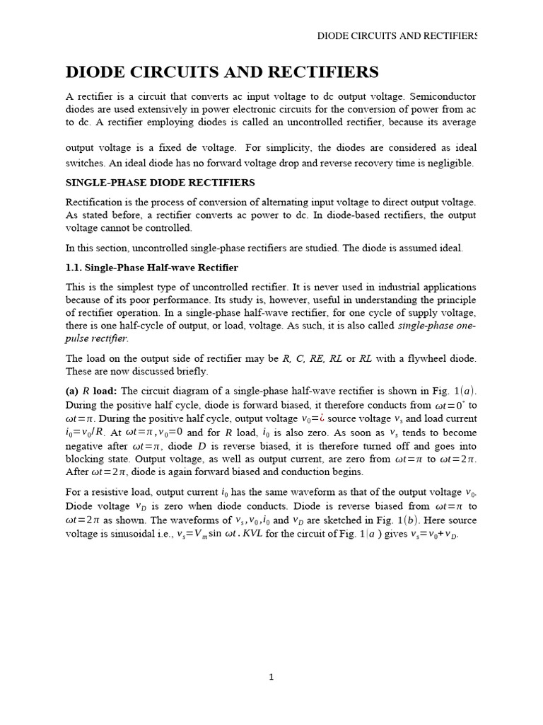 Rectifiers | PDF | Rectifier | Diode
