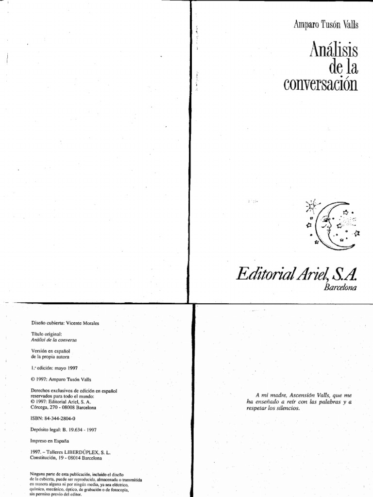 Análisis de La Conversación - Tusón - 1997 | PDF
