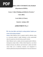 Gibbs Reflective Cycle | PDF