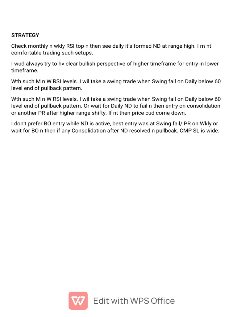 Vinod Sir Entry Exit Strategy - 240314 - 110536 | PDF | Market Trend ...