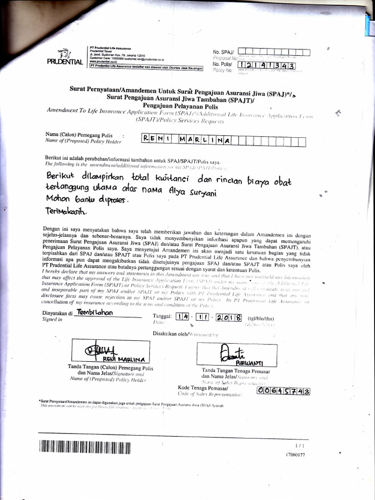 Contoh Surat Klaim Asuransi Jiwa | PDF