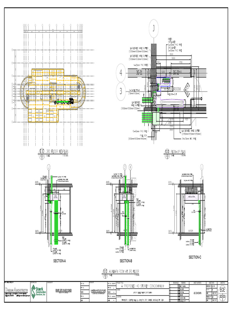 Ece - Auxiliary RM & Auxiliary Horizontal Riser 2f & 3f 07062024 | PDF