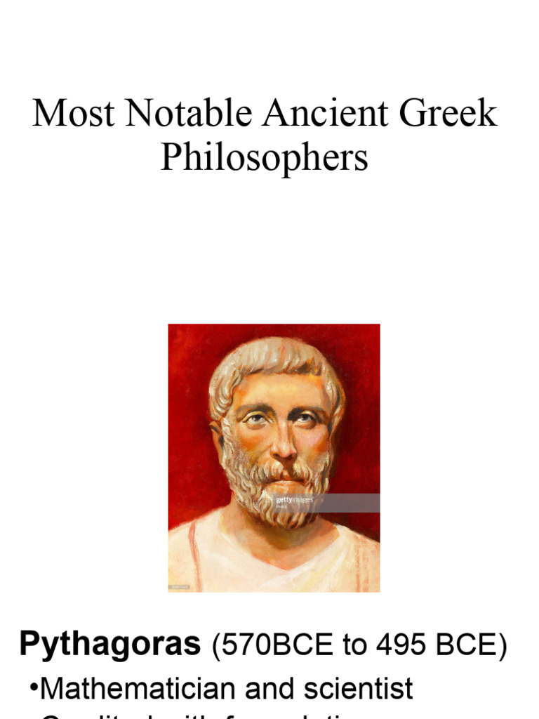 Most Notable Ancient Greek Philosophers | PDF | Idea | Plato