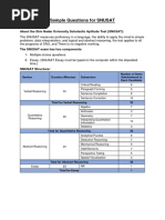 SNUSAT Sample Paper | PDF | University And College Admission | Sat
