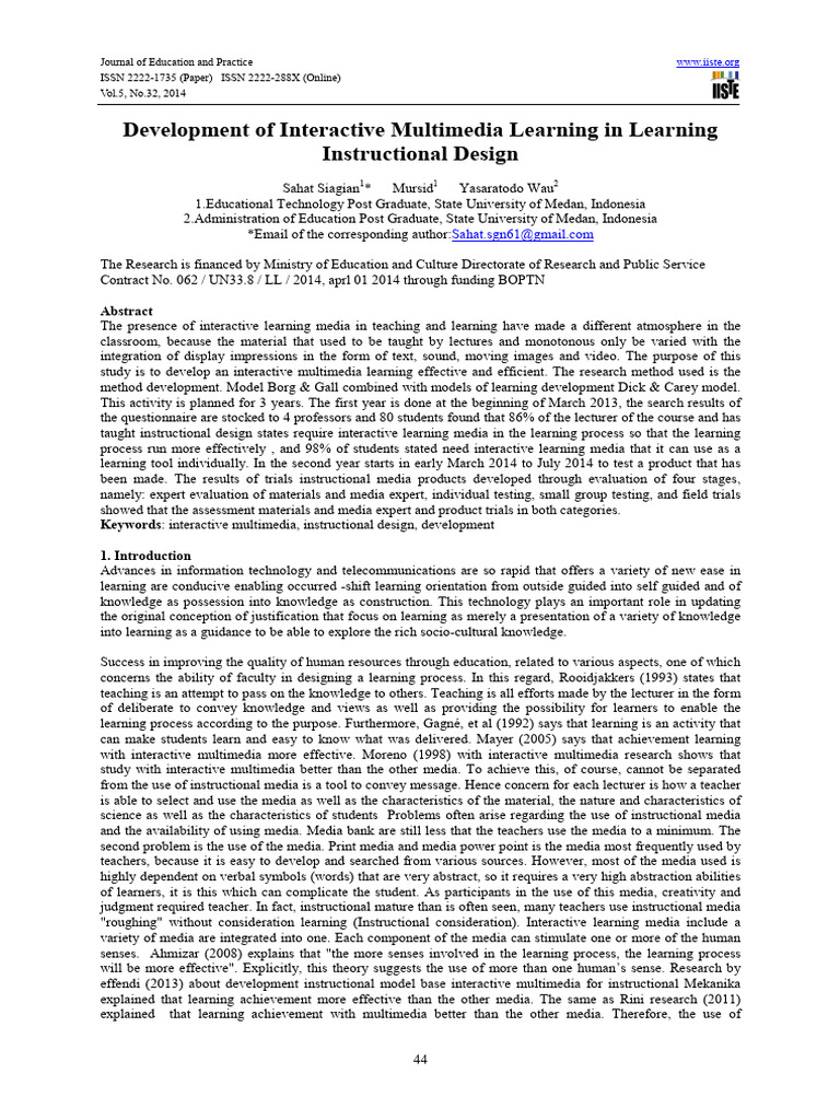 Development of Interactive Multimedia Le | PDF | Instructional Design ...