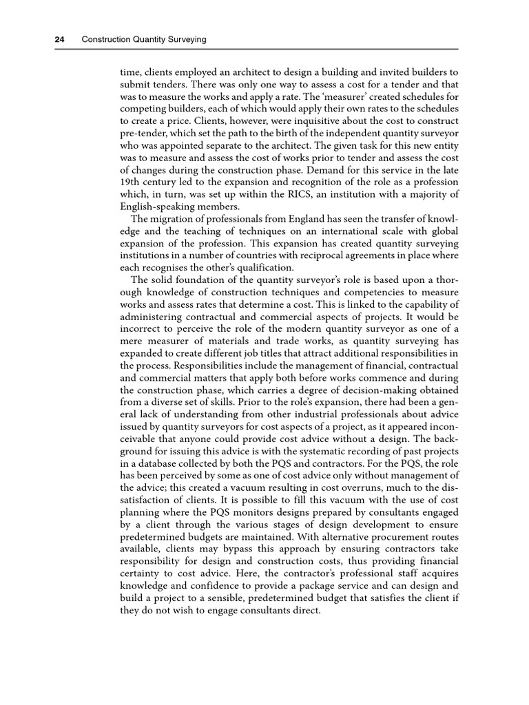 Construction Quantity Surveying - A Practical Guide For The Contractor's QS - 36 | PDF ...