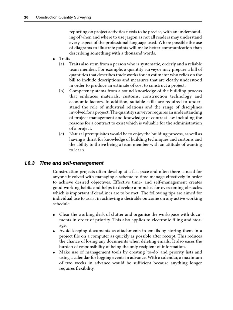 Construction Quantity Surveying Essentials | PDF | Surveying | Knowledge