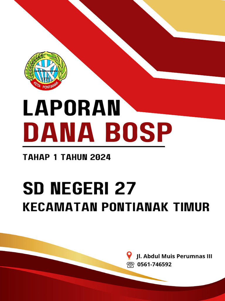 Cover Laporan Dana BOSP 2024 | PDF
