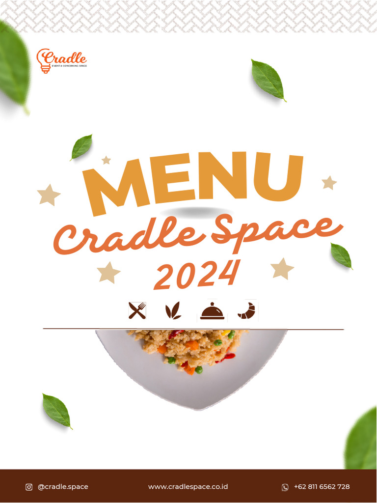 Cradle Food Menu 2024 PDF | PDF | Memasak, Makanan, & Anggur