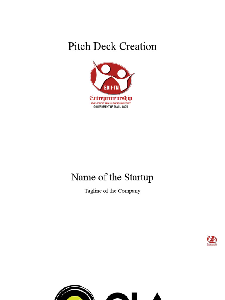 Pitchdeck For Hackathon - EDII TN - With Example Slide | PDF