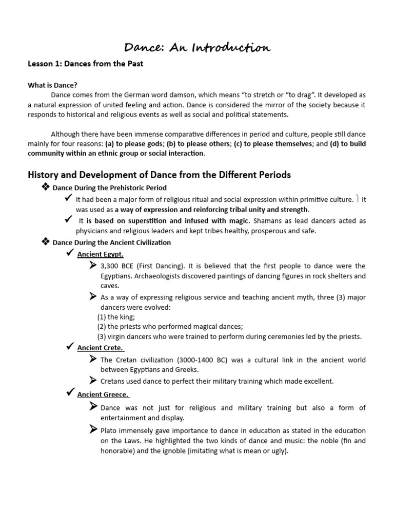 INTRODUCTION-TO-DANCE | PDF | Dances | Physical Fitness